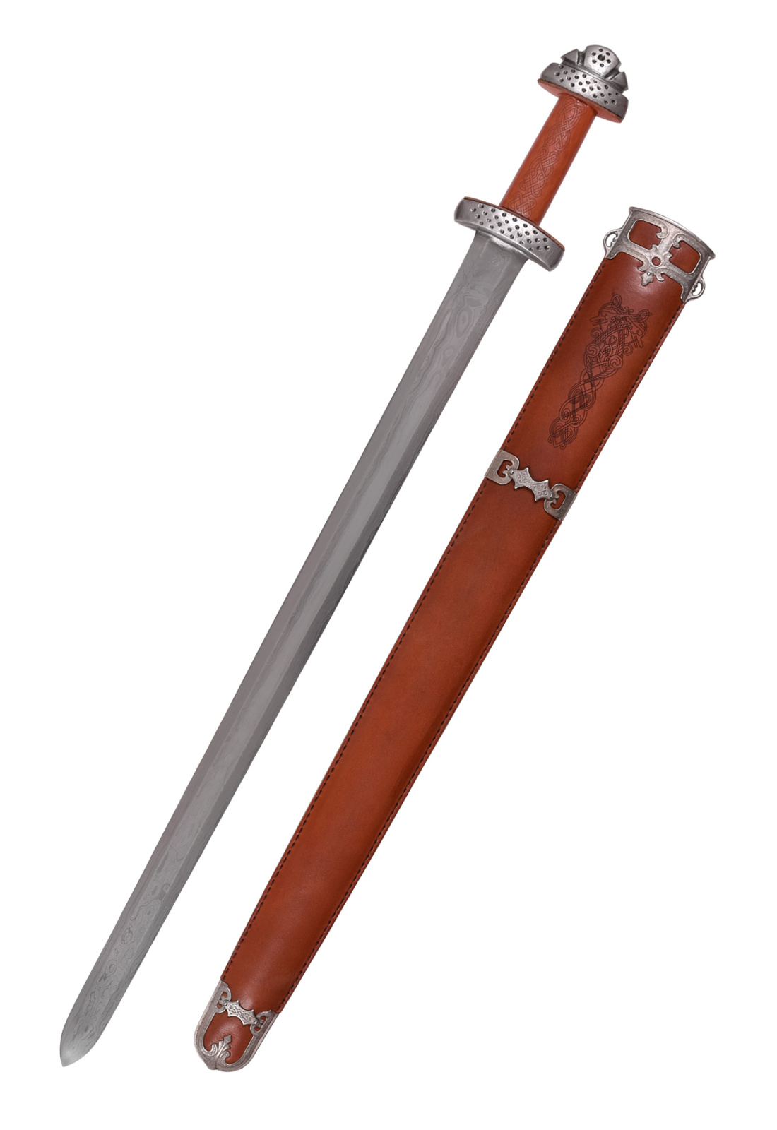 Das Trondheim Wikinger Schwert aus Damaststahl, 819,90